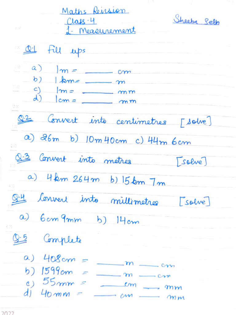 Rev Measurement class 4 | PDF