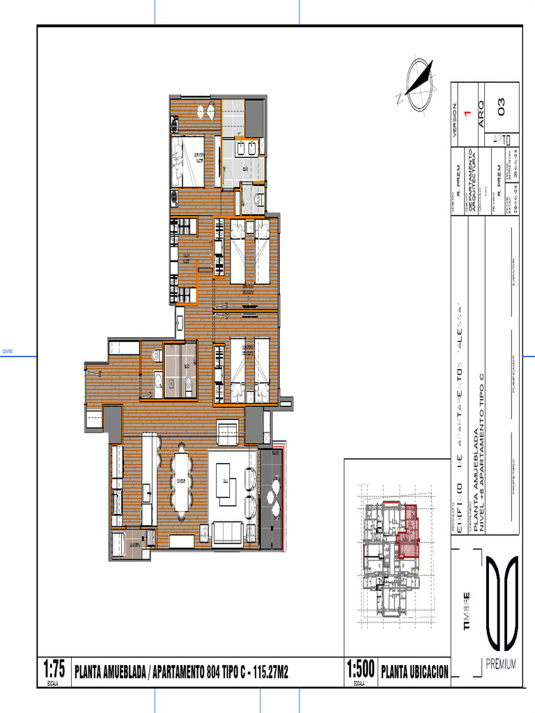 ARQ-APTO-804-Planta Amueblada | PDF