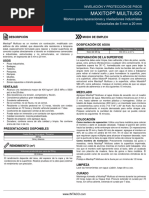 Ficha Tecnica Repemax Capa Fina (Intaco) - 1 | PDF | Hormigón | Pintar