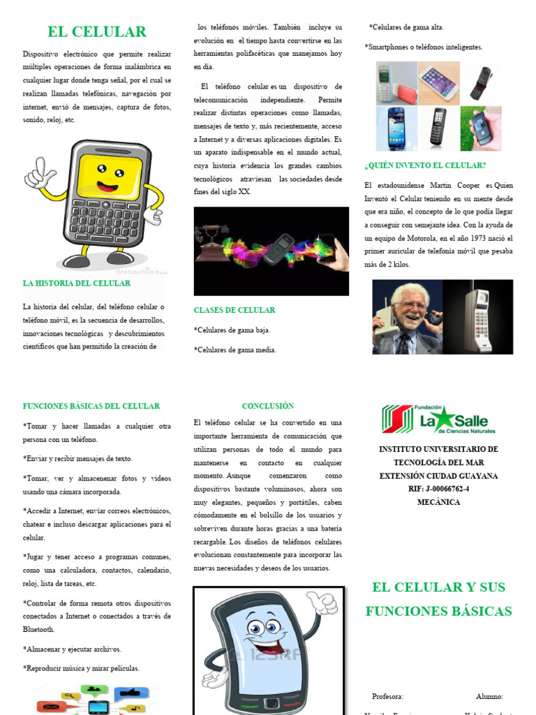 Triptico | Descargar gratis PDF | Teléfonos móviles | Smartphone