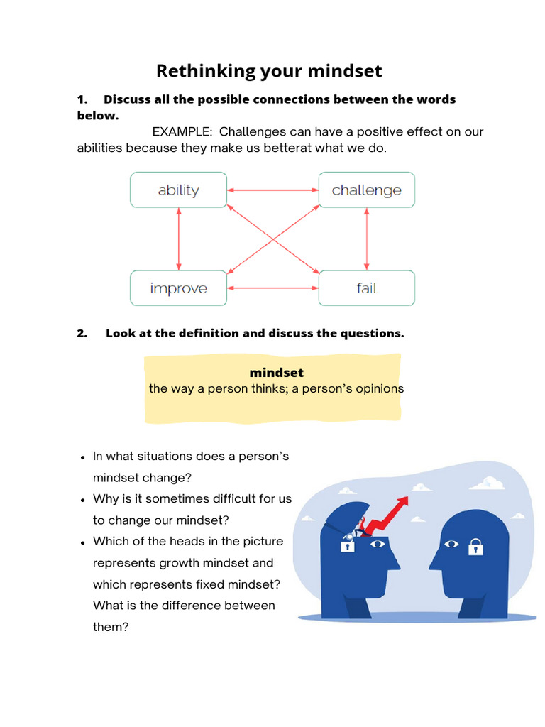 Rethinking Your Mindset | PDF | Mindset | Cognition