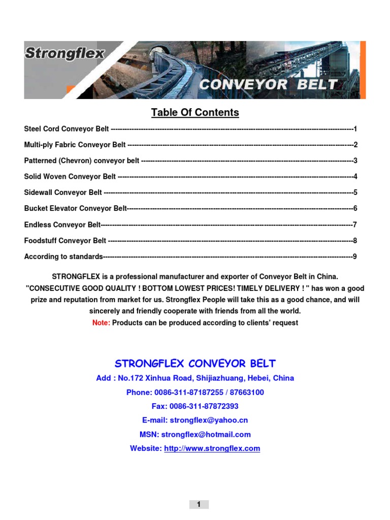 Conveyor Belt | PDF | Belt (Mechanical) | Natural Rubber