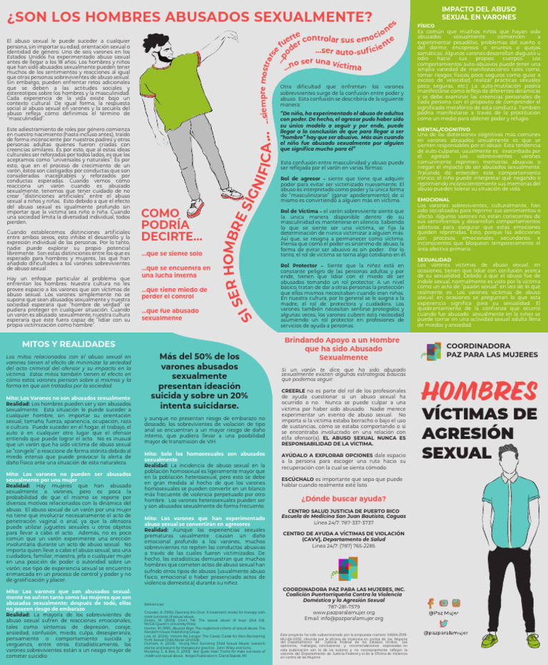 Opusculo Hombres Victimas de As Dic 2021 VAWA | PDF | Hombre | Abuso sexual