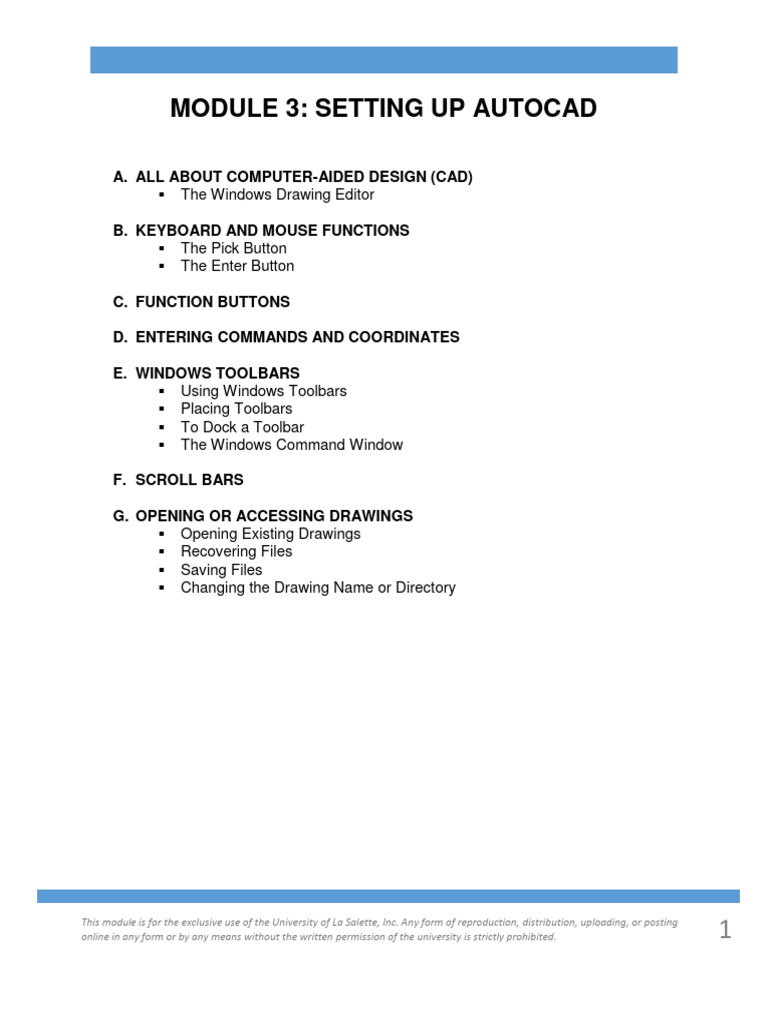 AutoCAD Lecture 3 | Download Free PDF | Window (Computing) | Menu (Computing)