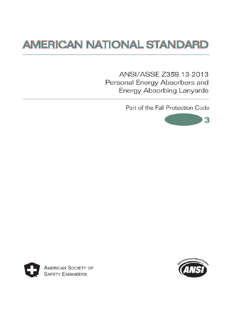 Ansi Asse Z359.13 2013 | PDF