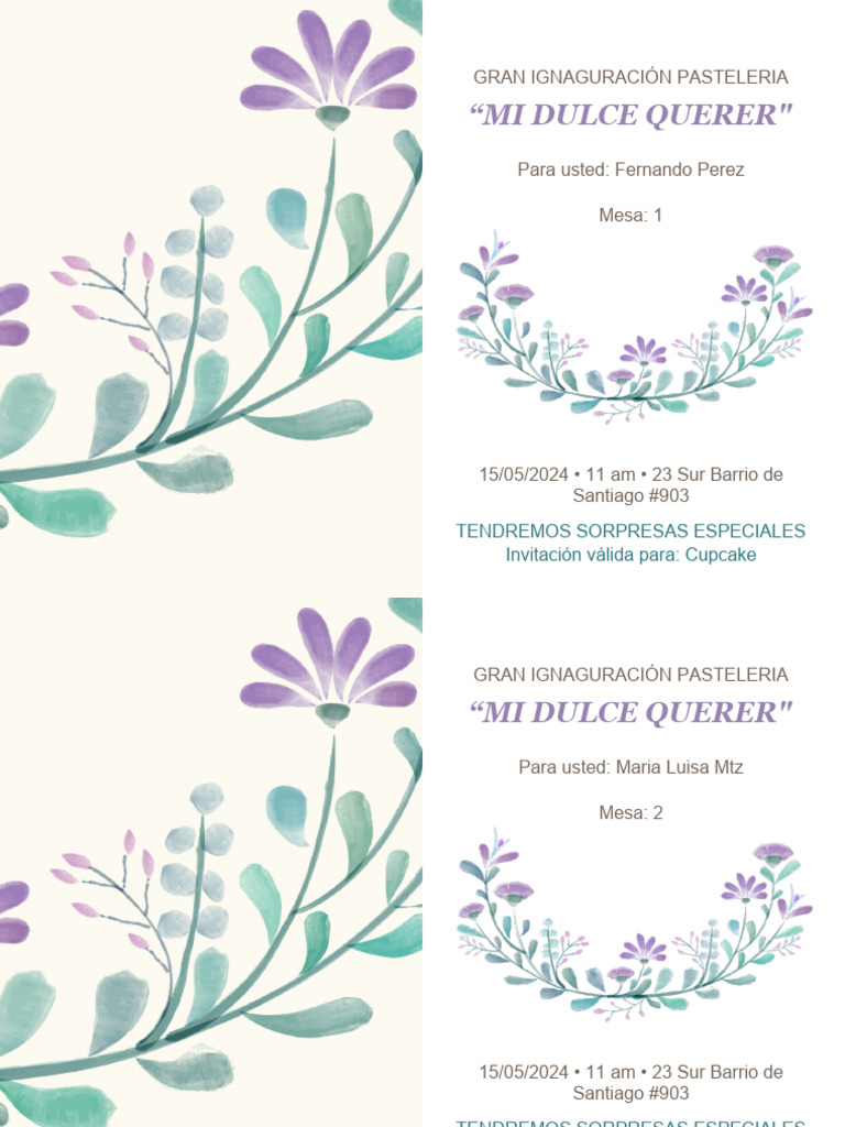 Invitaciones de Inauguración | PDF