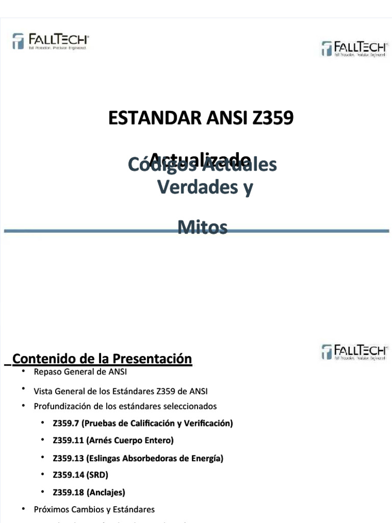 ANSI Z359 Standards Overview | PDF