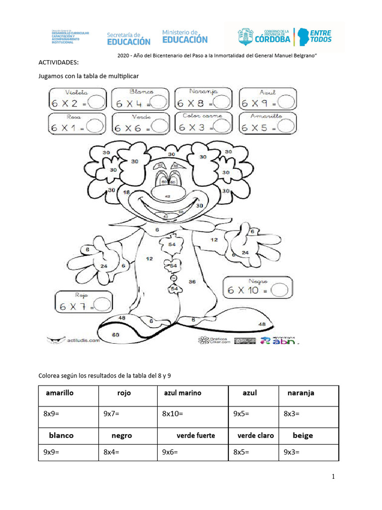 ACTIVIDADES Matematica 3ero 5ta Hora | PDF