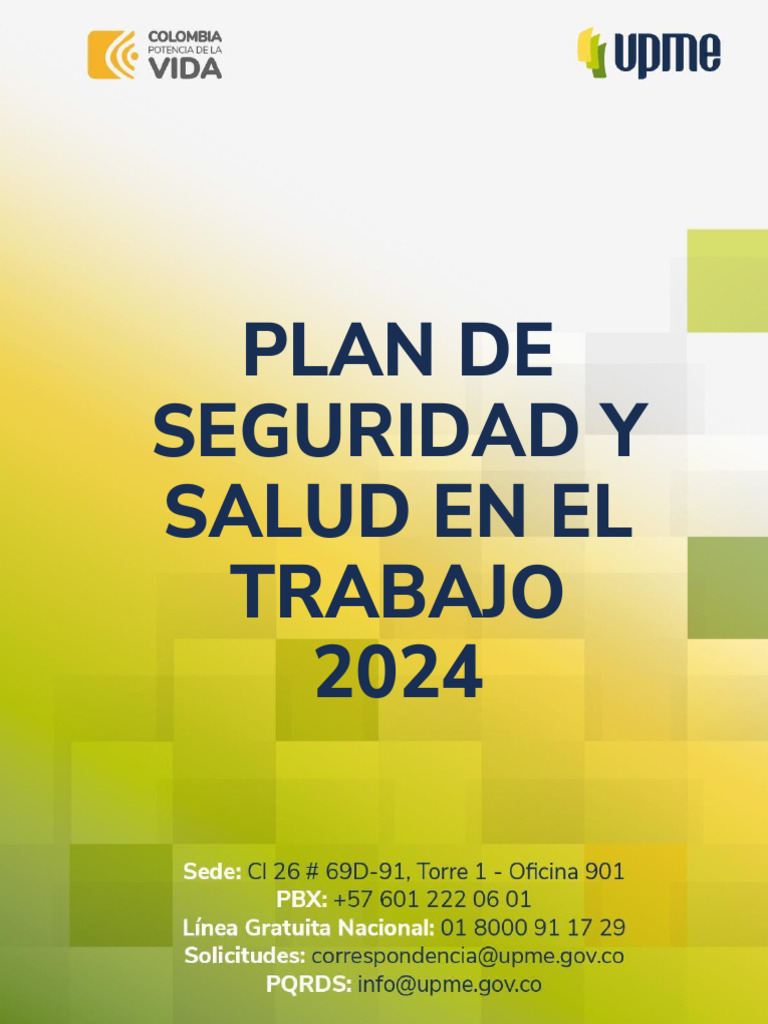 Plan Seguridad Salud en El Trabajo 2024 | PDF | La seguridad informática | Seguridad