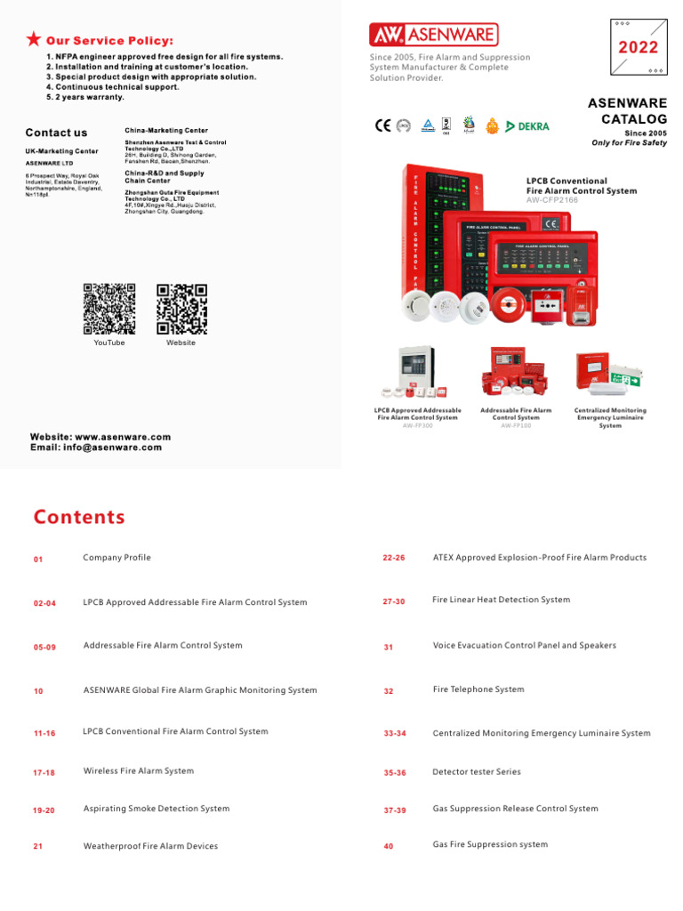 Asenware Fire Alarm Systems Overview | PDF | Security Alarm | Equipment