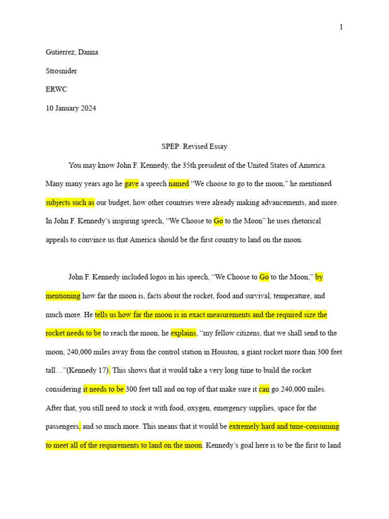 SPEP: Revised Essay | PDF