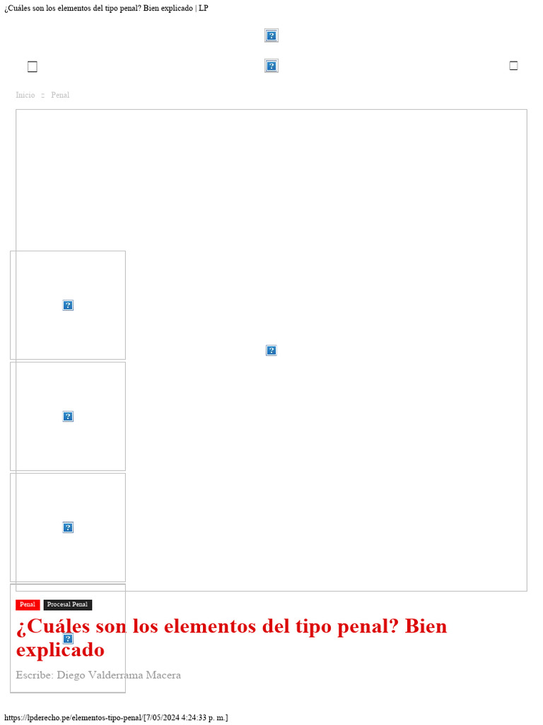 Elementos del Tipo Penal Explicados | PDF | Derecho penal | Intención ...