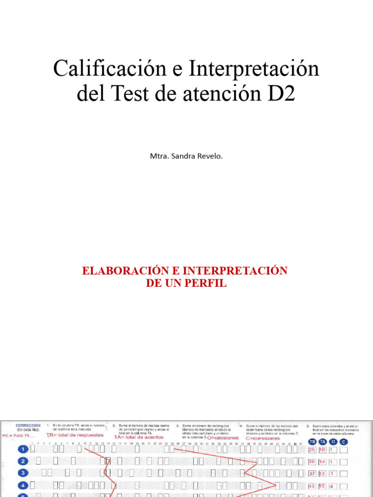 Interpretación del Test de Atención D2 | PDF | Atención