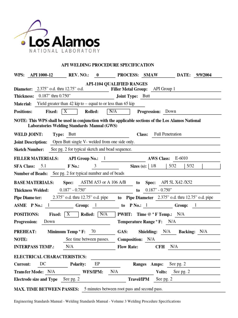 API-1000-12 Rev 0 | PDF | Welding | Construction