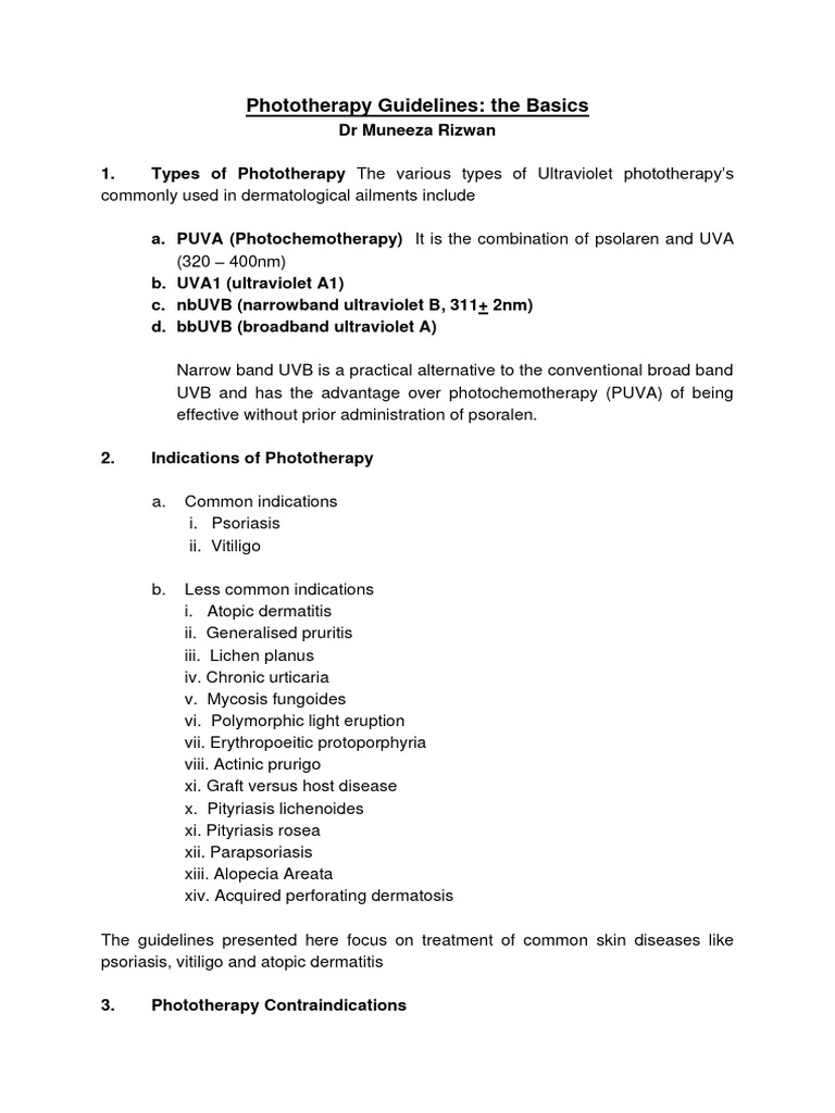 Phototherapy Guidelines-Muneeza | PDF | Clinical Medicine | Medical ...