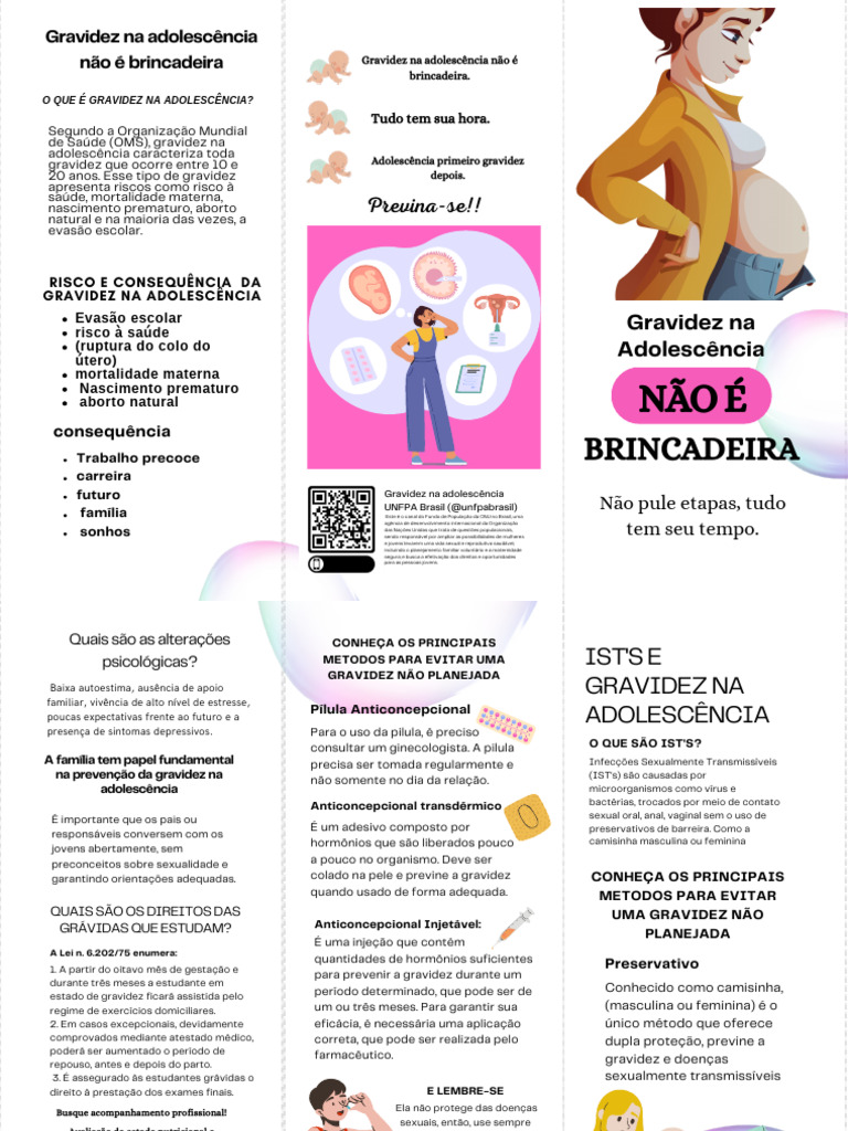 Folder Corporativo Gravidez Na Adolescência (Folders Com Três Dobras ... Folder Corporativo Gravidez Na Adolescência (Folders Com Três Dobras ...