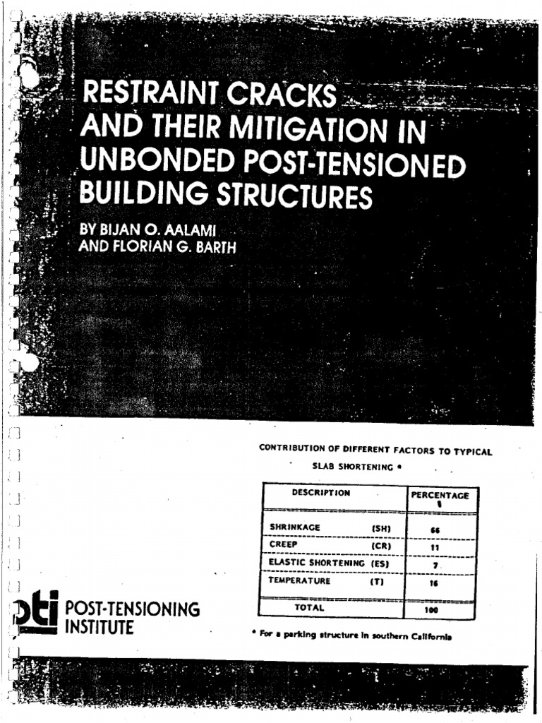 Restraint Cracks and Their Mitigation in Unbonded Post-Tensioned ...