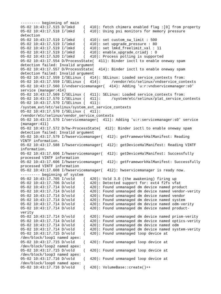 Logcat Prev CSC Log | PDF | Operating System Technology | Computing
