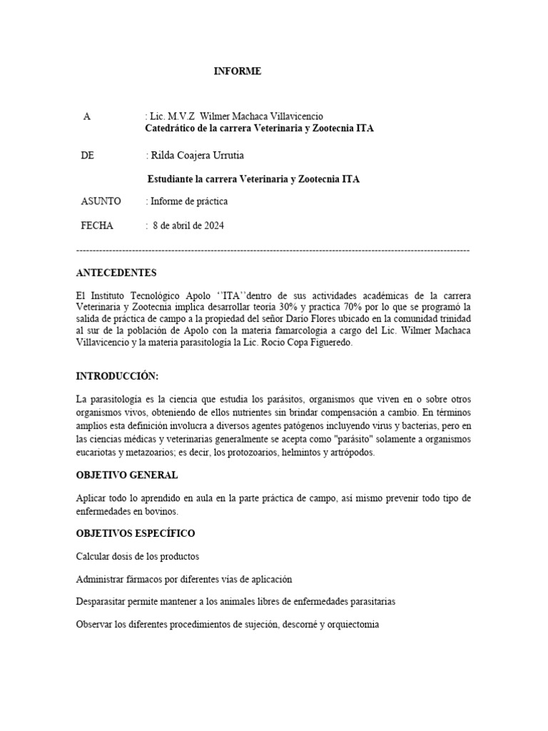 Rilda Trabajo Prctico Trinidad 12 | PDF | Parasitología | Medicina
