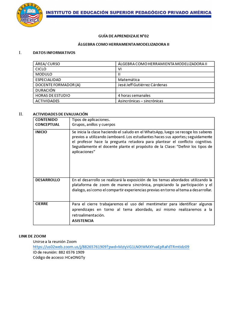 Guia de Aprendizaje N°02 | Descargar gratis PDF | Aprendizaje