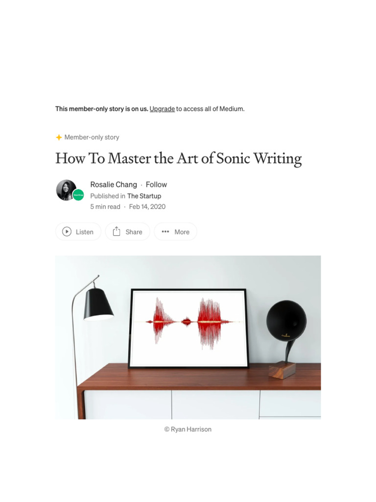 Mastering The Art of Sonic Writing - The Startup | PDF | Vowel | Human ...