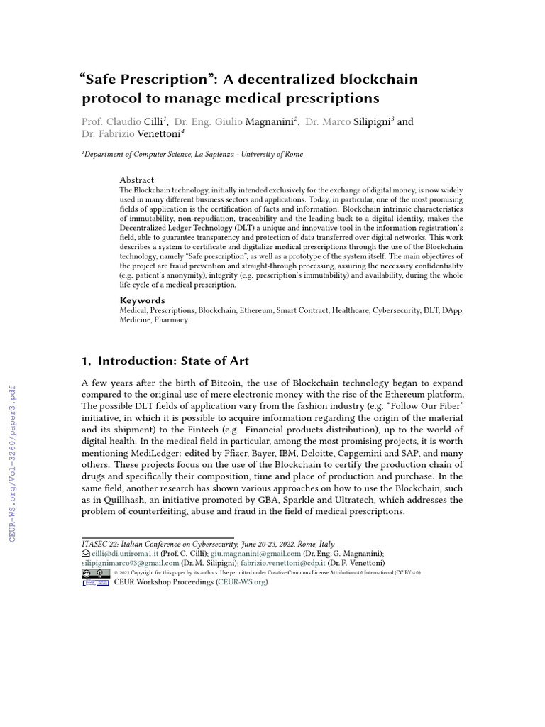 Paper 3 | PDF | Cryptocurrency | Medical Prescription