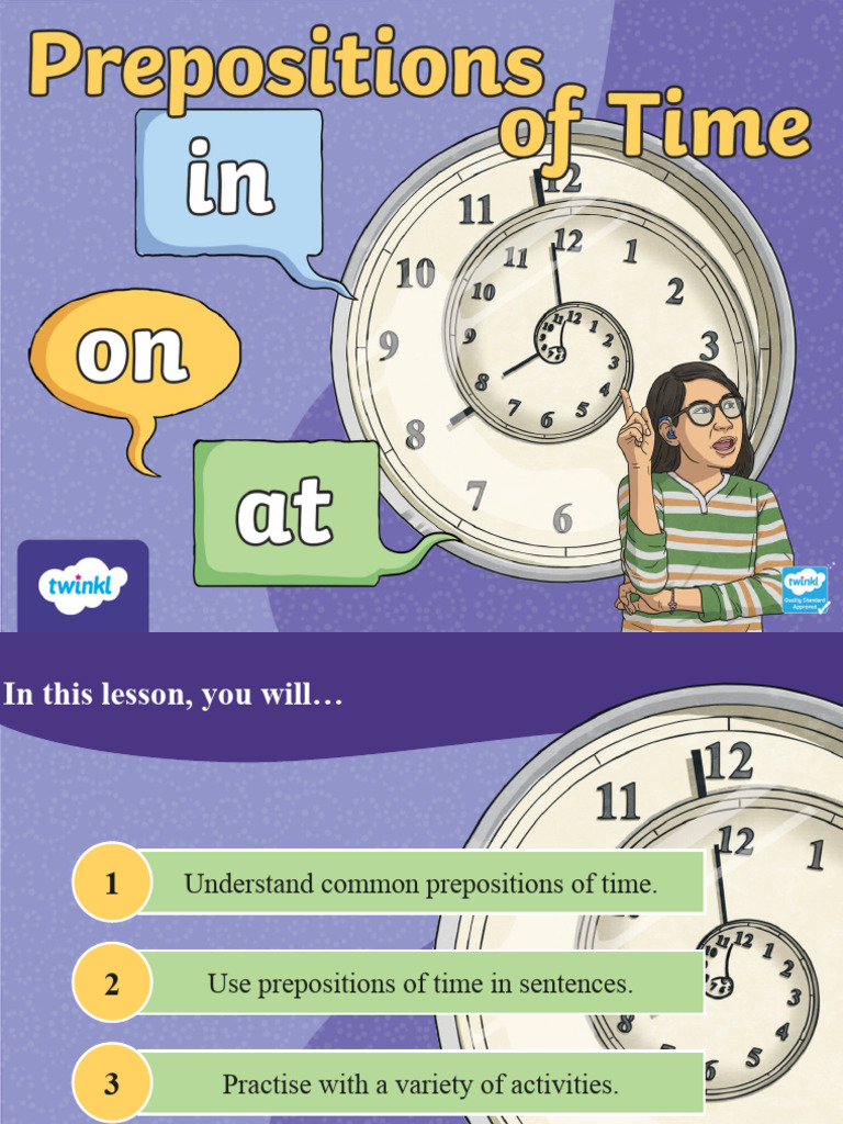 Beginner Prepositions of Time Guide | PDF | Lunch | Meal