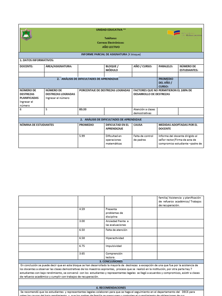 Informe Parcial de Asignatura JTD | PDF | Aprendizaje | Modificación de comportamiento