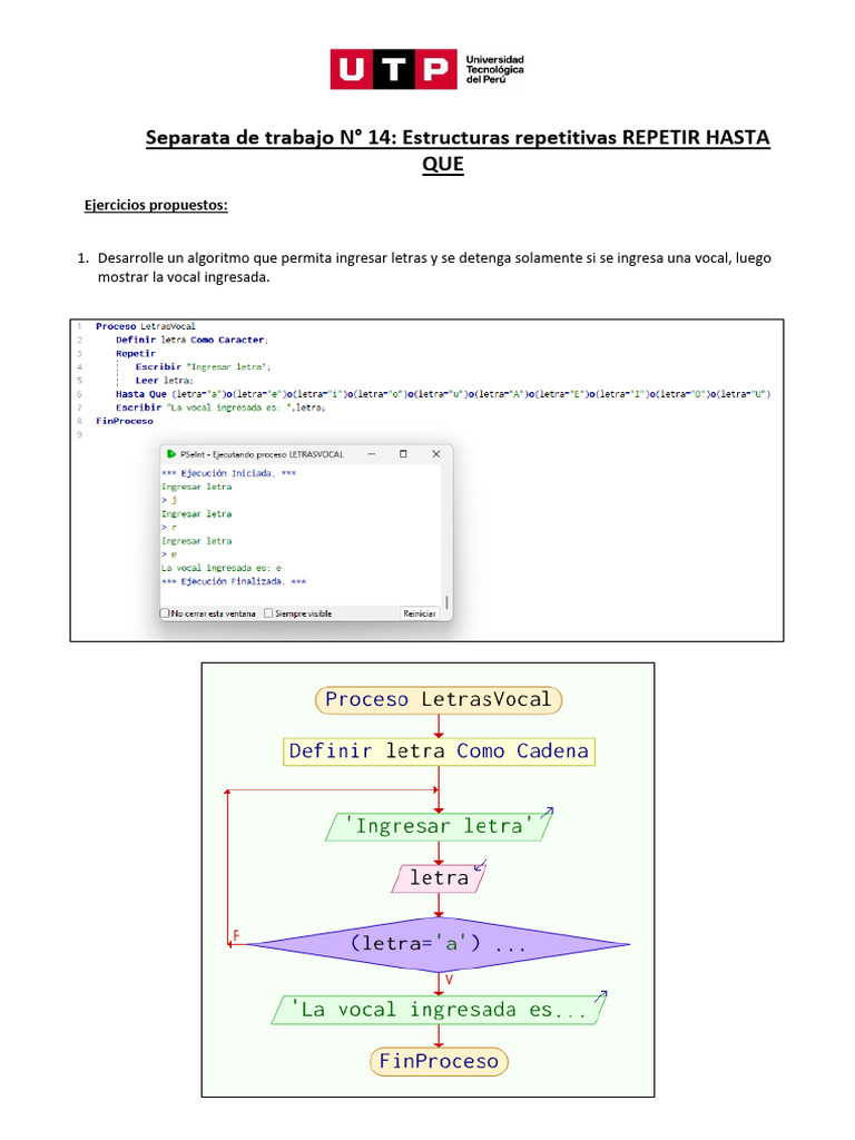 Estructura Repetitiva REPETIR - HASTA QUE | PDF