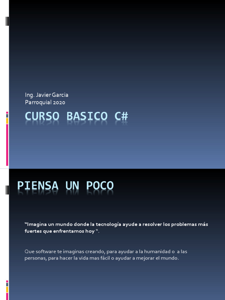 Curso Basico Csharp 2003 Pdf C Sharp Lenguaje De Programación Net Framework 8233