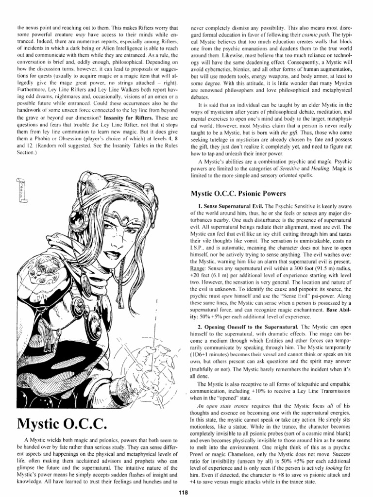 Rifts Book Base - Ocred-121-135 | PDF | Mysticism | Senses