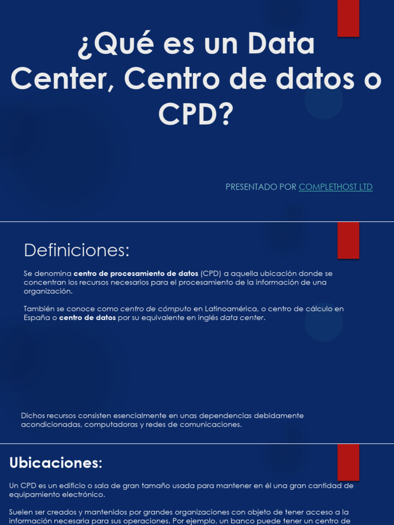 Que Es Un Data Center (Centro de Datos) | Descargar gratis PDF | Centro de datos | Ingeniería ...