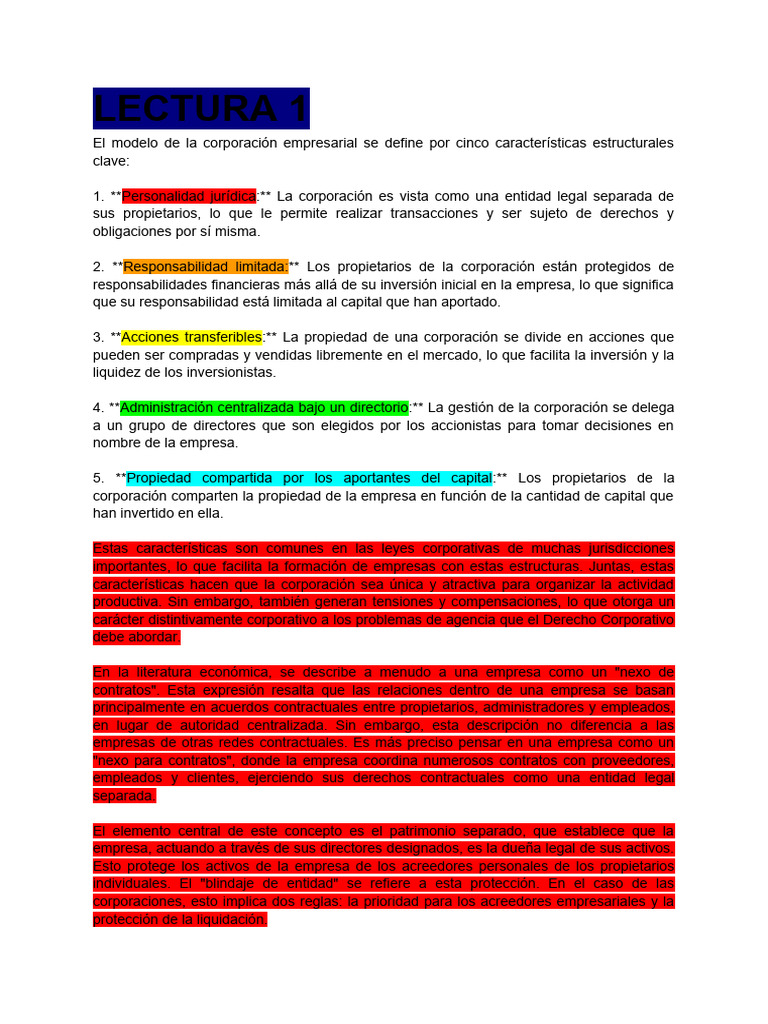 Resumen Examen Derecho Comercial II | PDF | Corporaciones | Business