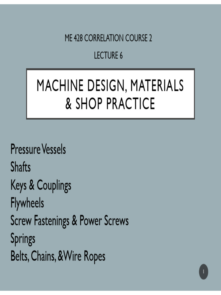 MD 1 Lecture Handout 4 | PDF | Belt (Mechanical) | Bending MD 1 Lecture Handout 4 | PDF | Belt (Mechanical) | Bending