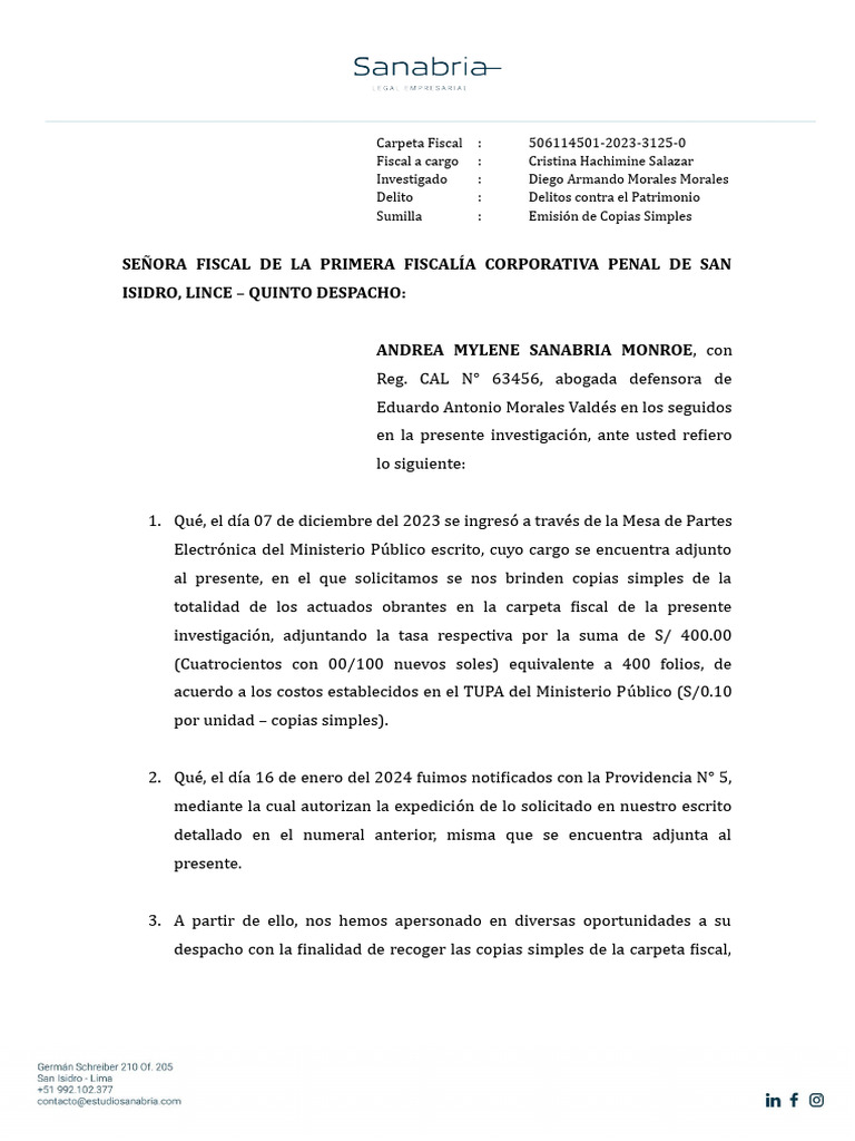 Modelo de Solicitud Ce Copias Simples | PDF