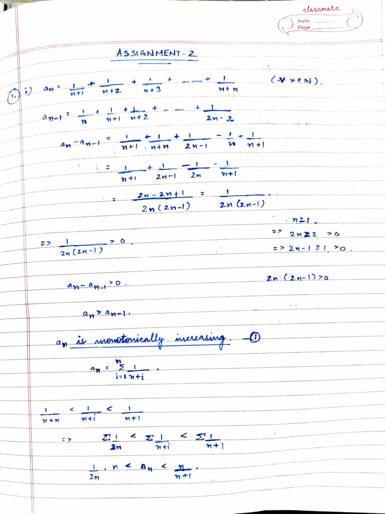 Real Analysis Assignment 2 | PDF