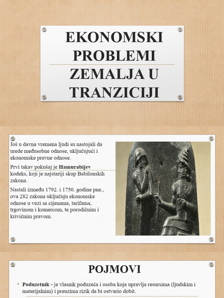 Ekonomski Problemi Zemalja U Tranziciji | PDF