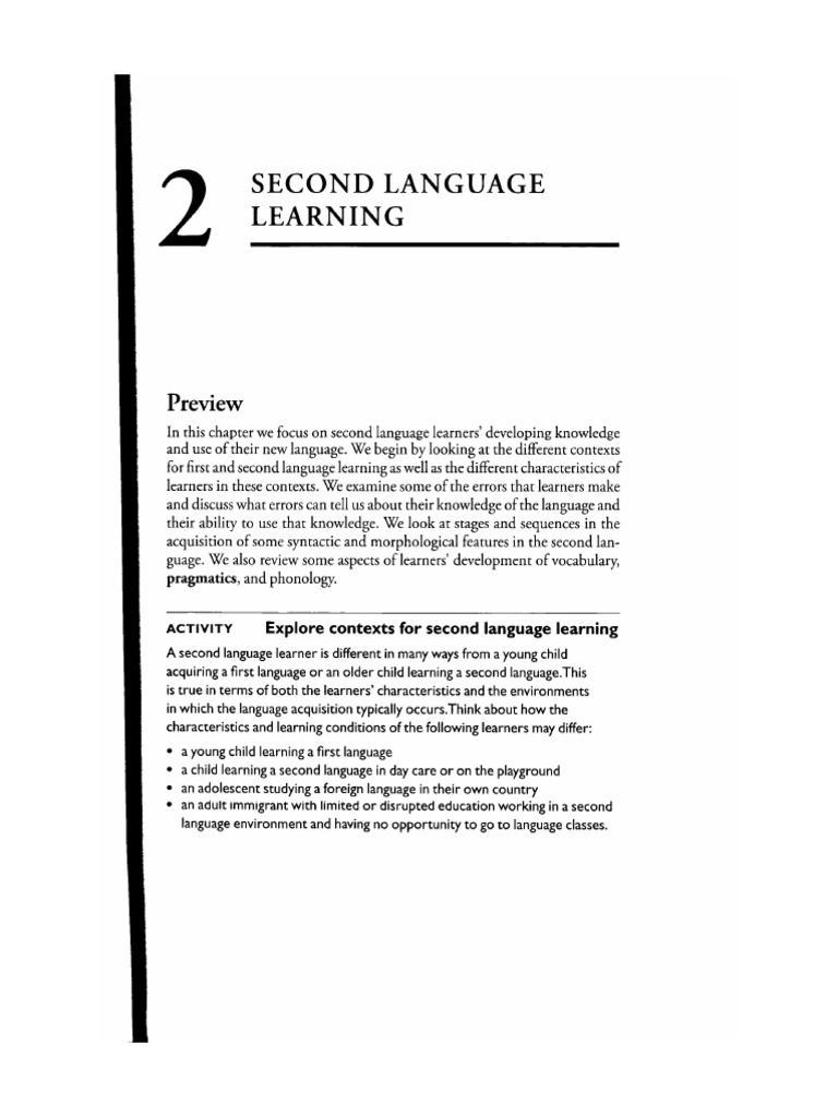 How Languages Are Learnt CH 2 - Second LG Learning | PDF