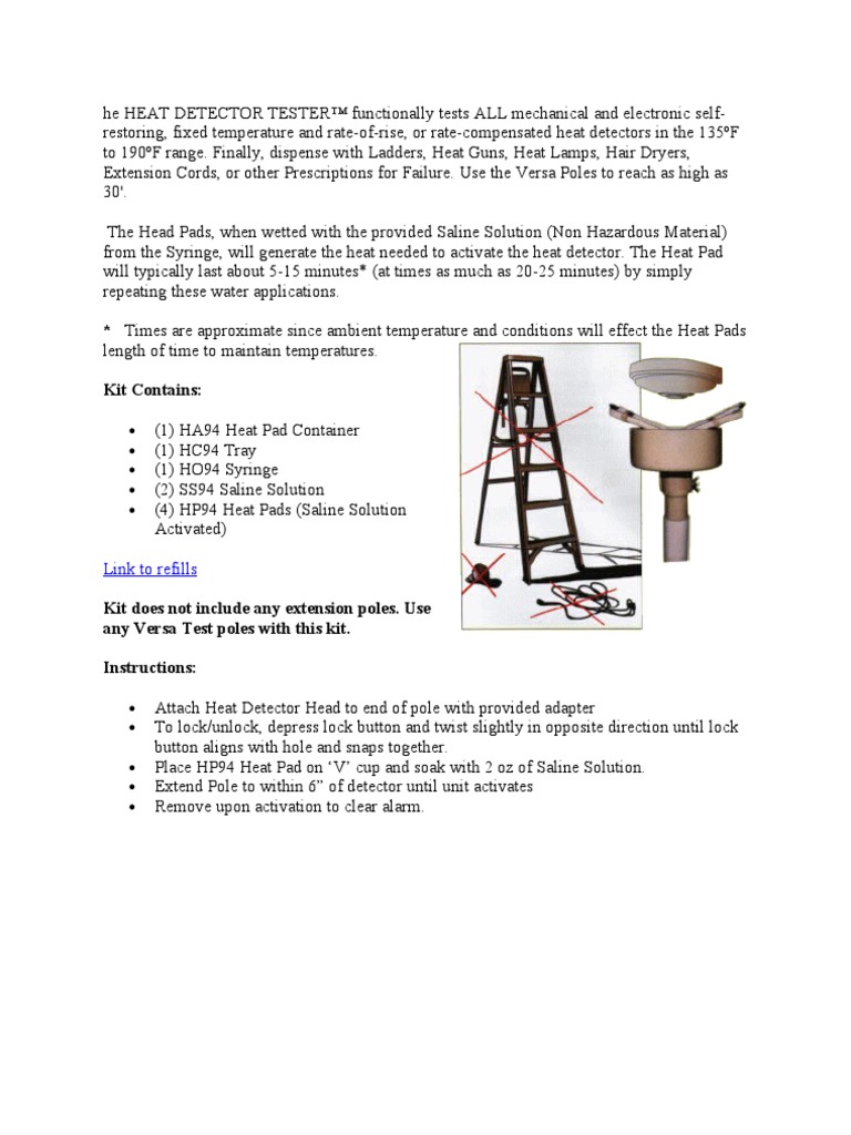 He Heat Detector Tester | PDF