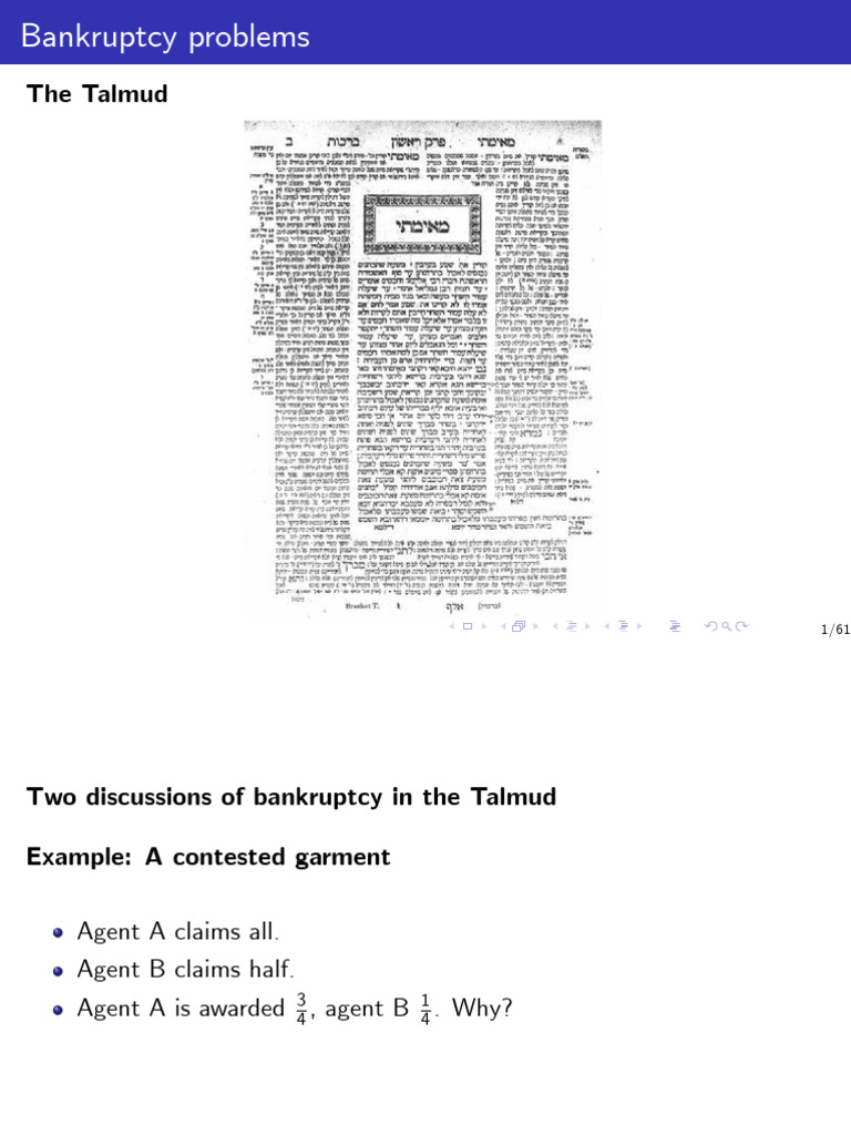 Bankruptcy Problems and Cooperative Games | PDF | Mathematics