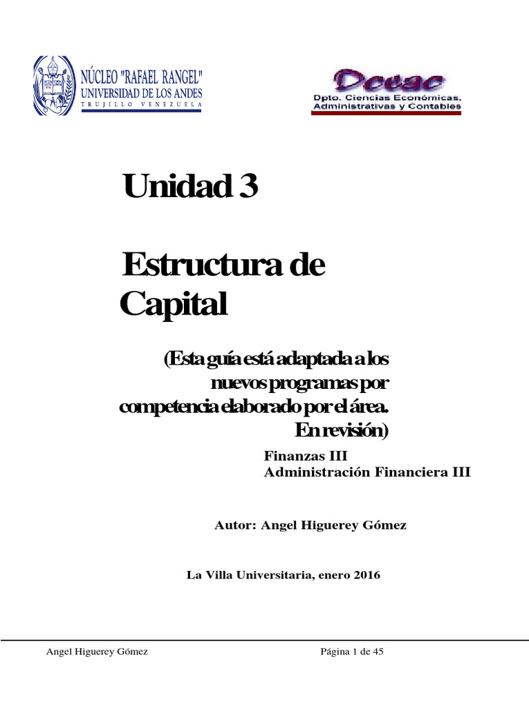 Tema 4 Estructura Capital | PDF | Apalancamiento (Finanzas) | Compartir (Finanzas)