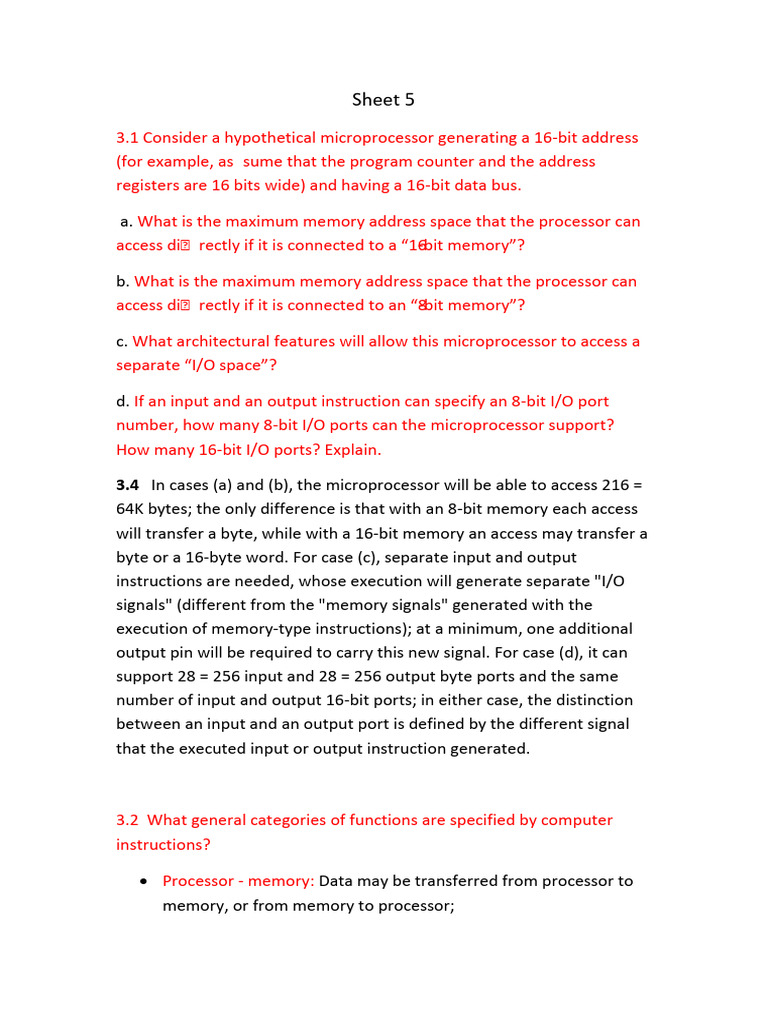 Microprocessor Memory And I O Architecture Analysis Pdf Input