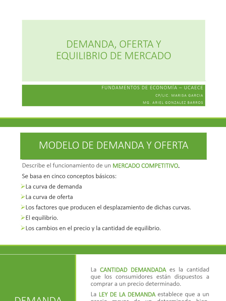 Demanda, Oferta y Equilibrio de Mercado | PDF