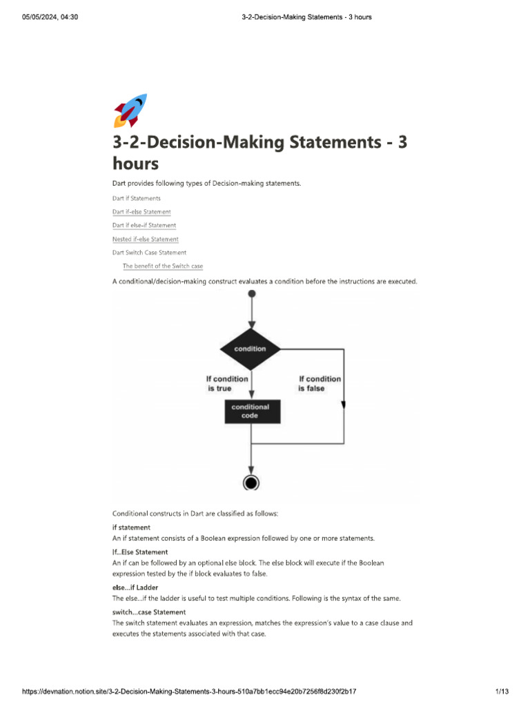 # 3-2-Decision-Making Statements - 3 Hours | PDF