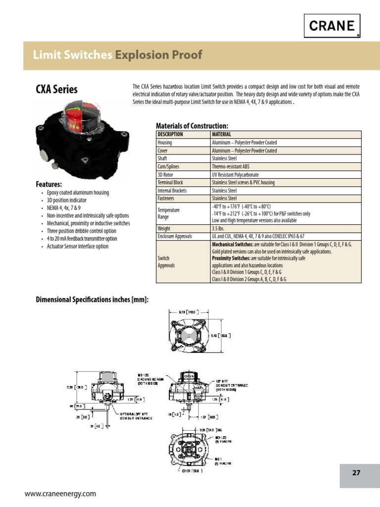 Xomox Limit Switch CXA | PDF | Amplifier | Switch