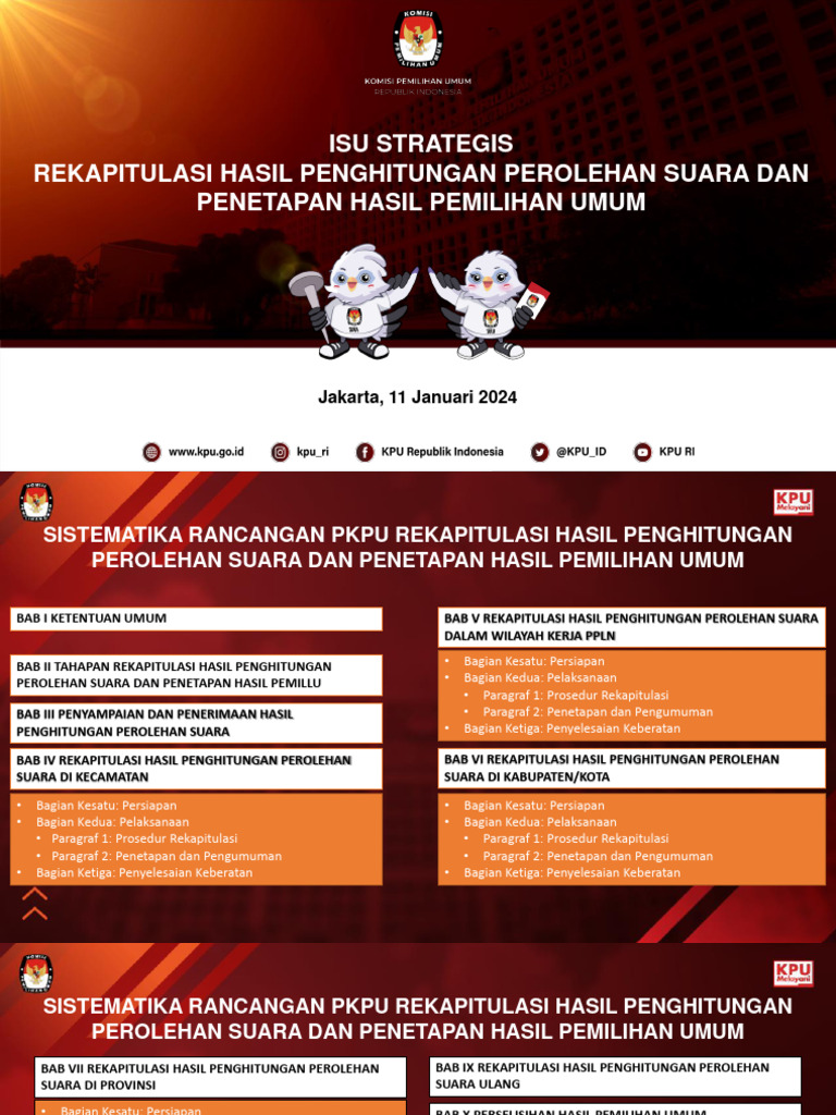 Isu Strategis Rekapitulasi Dan Penetapan Hasil - KPU | PDF