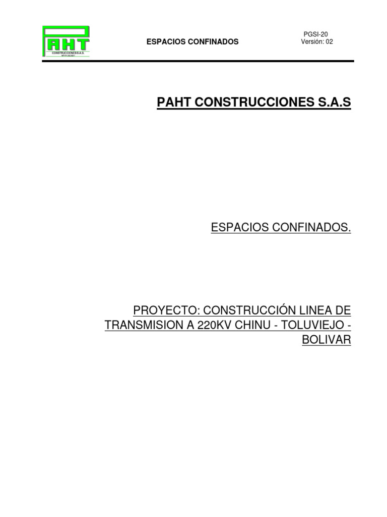 Pgsi-20 Espacios Confiandos | Descargar gratis PDF | Ventilación ...