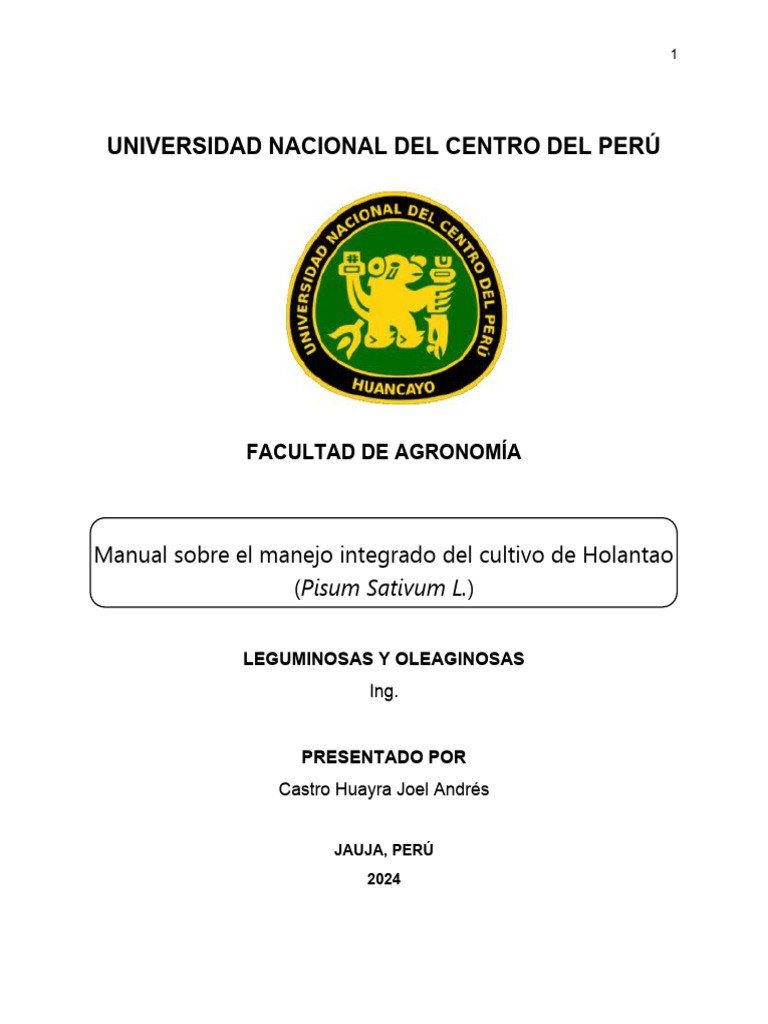 Holantao Avance | PDF | Fertilizante | Guisante