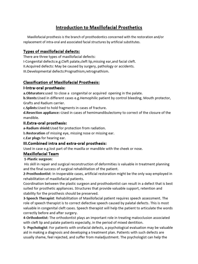 Congenital. P. Defects | Download Free PDF | Human Head And Neck ...