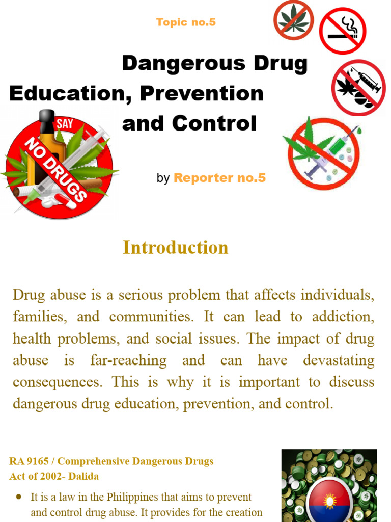Dangerous Drug and Prevention and Control | PDF | Substance Abuse ...